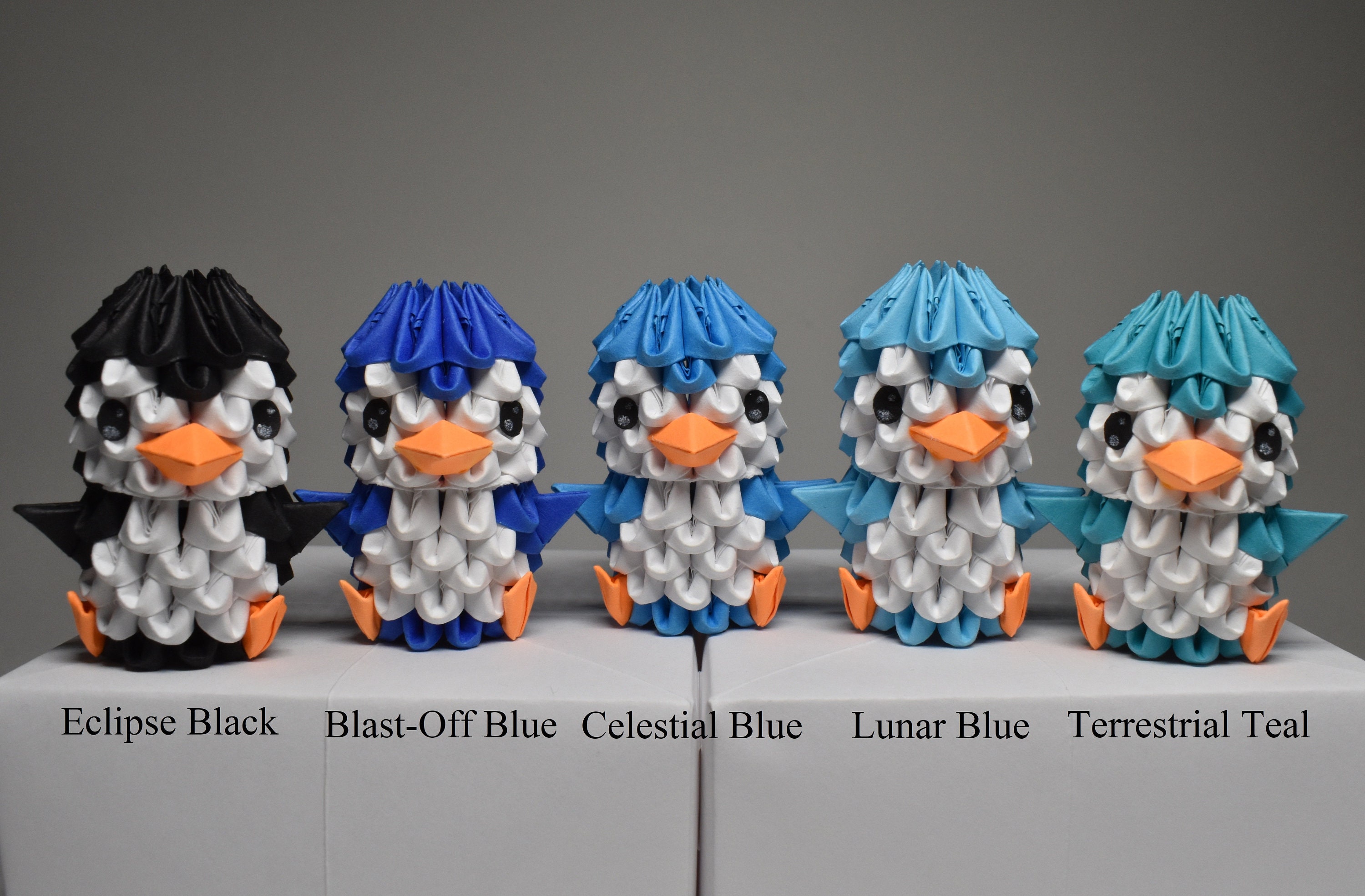 3D Origami Penguin 22 Color Options | Etsy