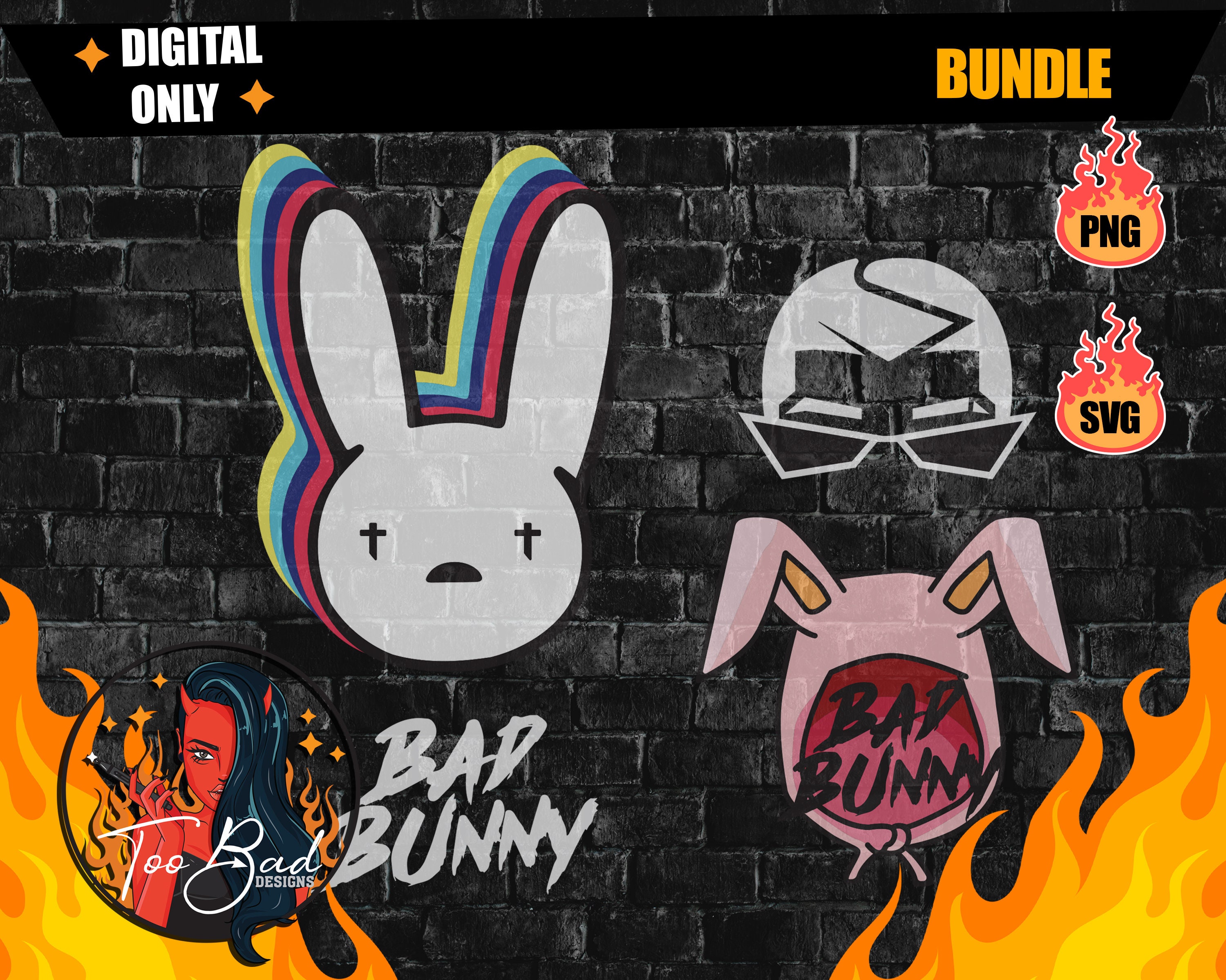 Bad Bunny Svg, Bad Bunny Logo Svg, Bad Bunny Face, Bad Bunny Svg Png - Etsy