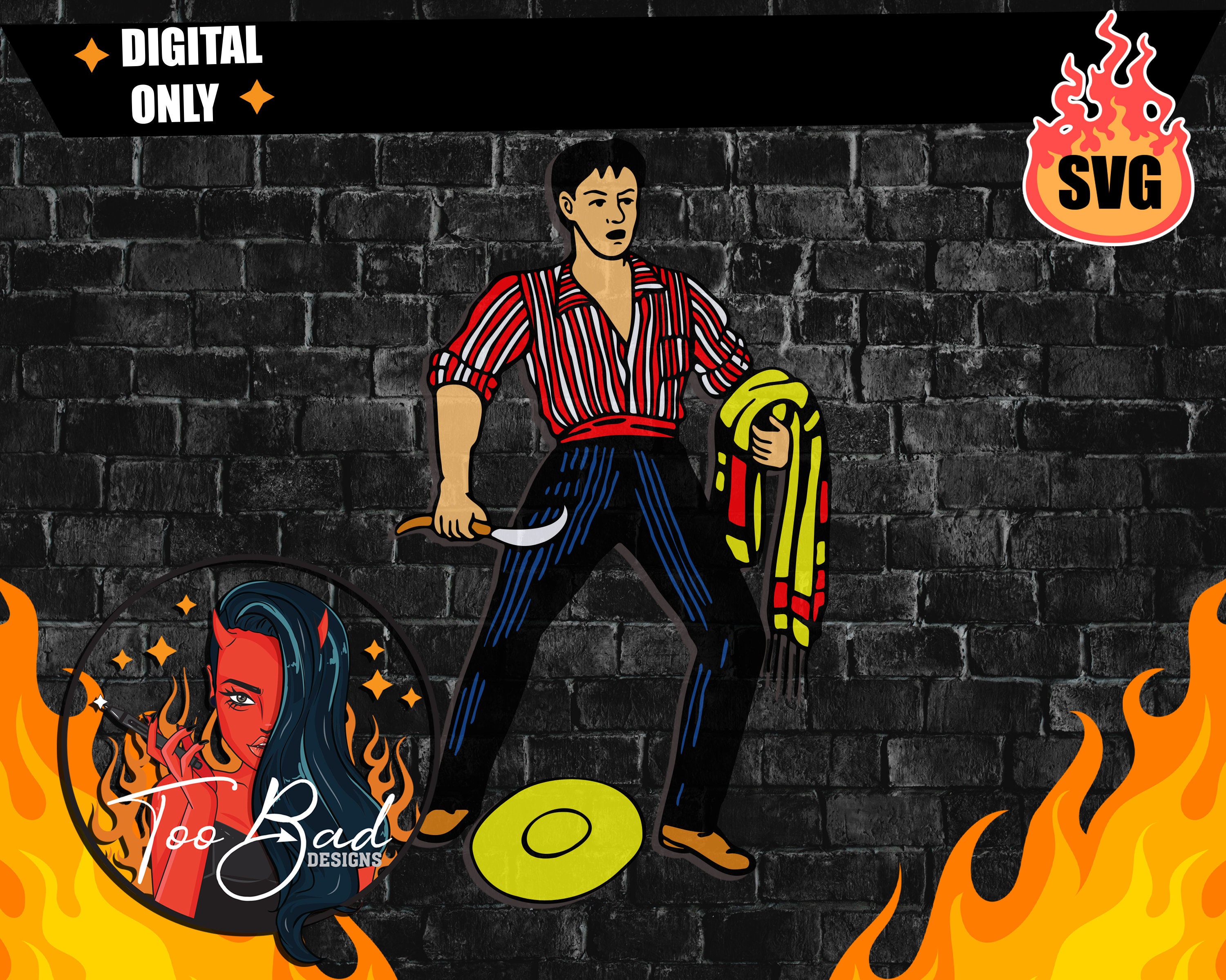 El Valiente Svg La Loteria Svg File Only Layered - Etsy