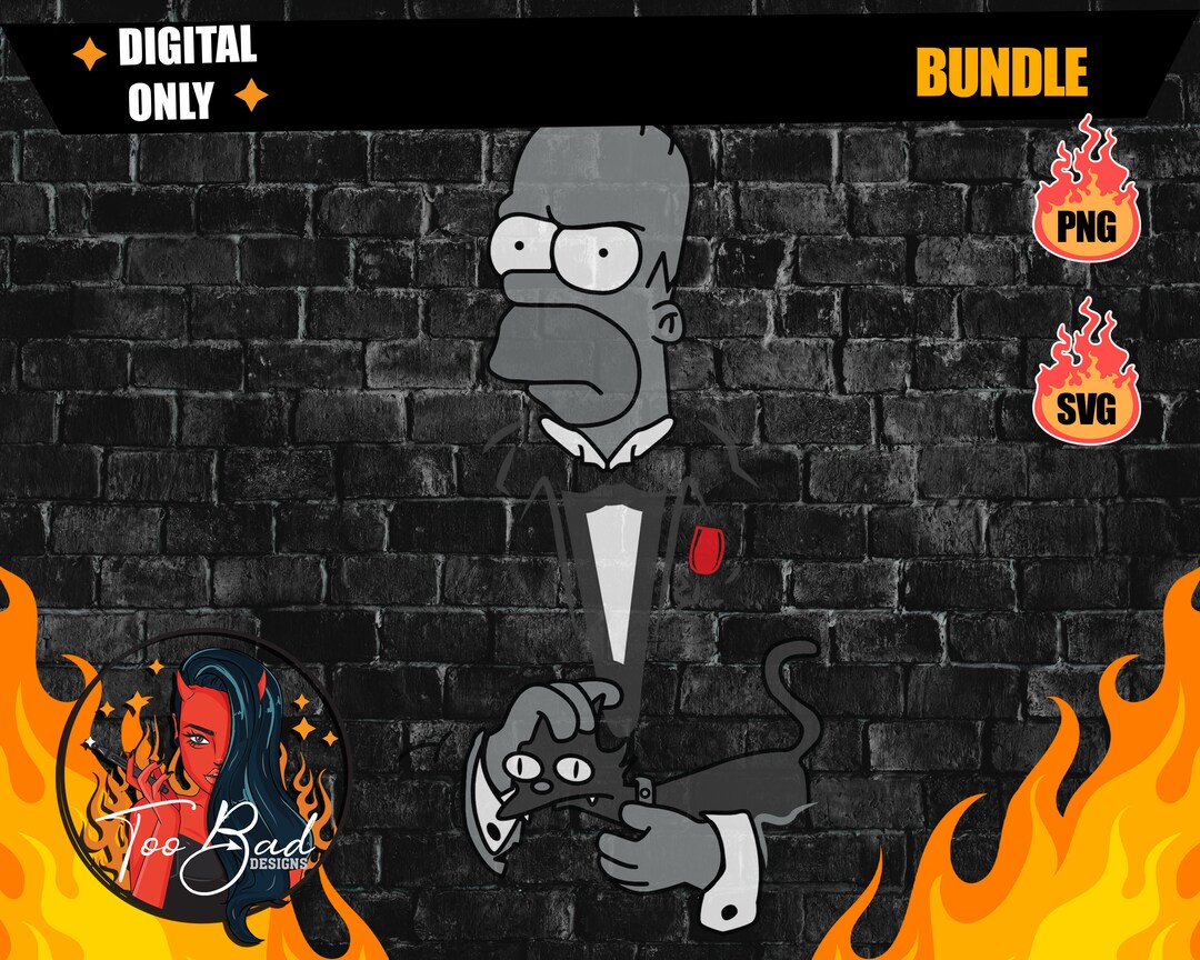 The Godfather Svg Homer Simpsons Svg Homer Godfather Svg and Png - Etsy