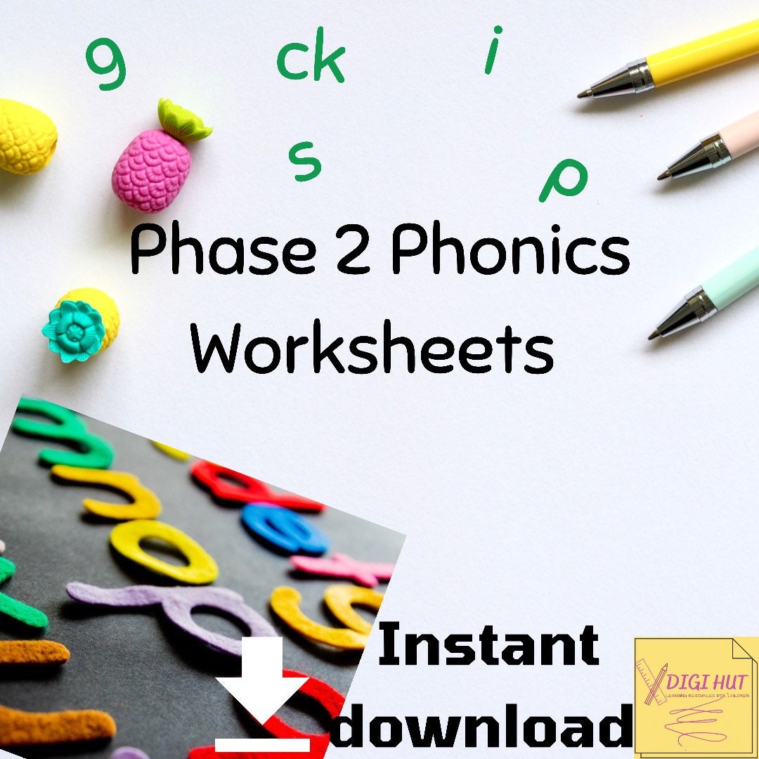 Phase 2 Phonics Worksheets Phonics Lesson Learning | Etsy