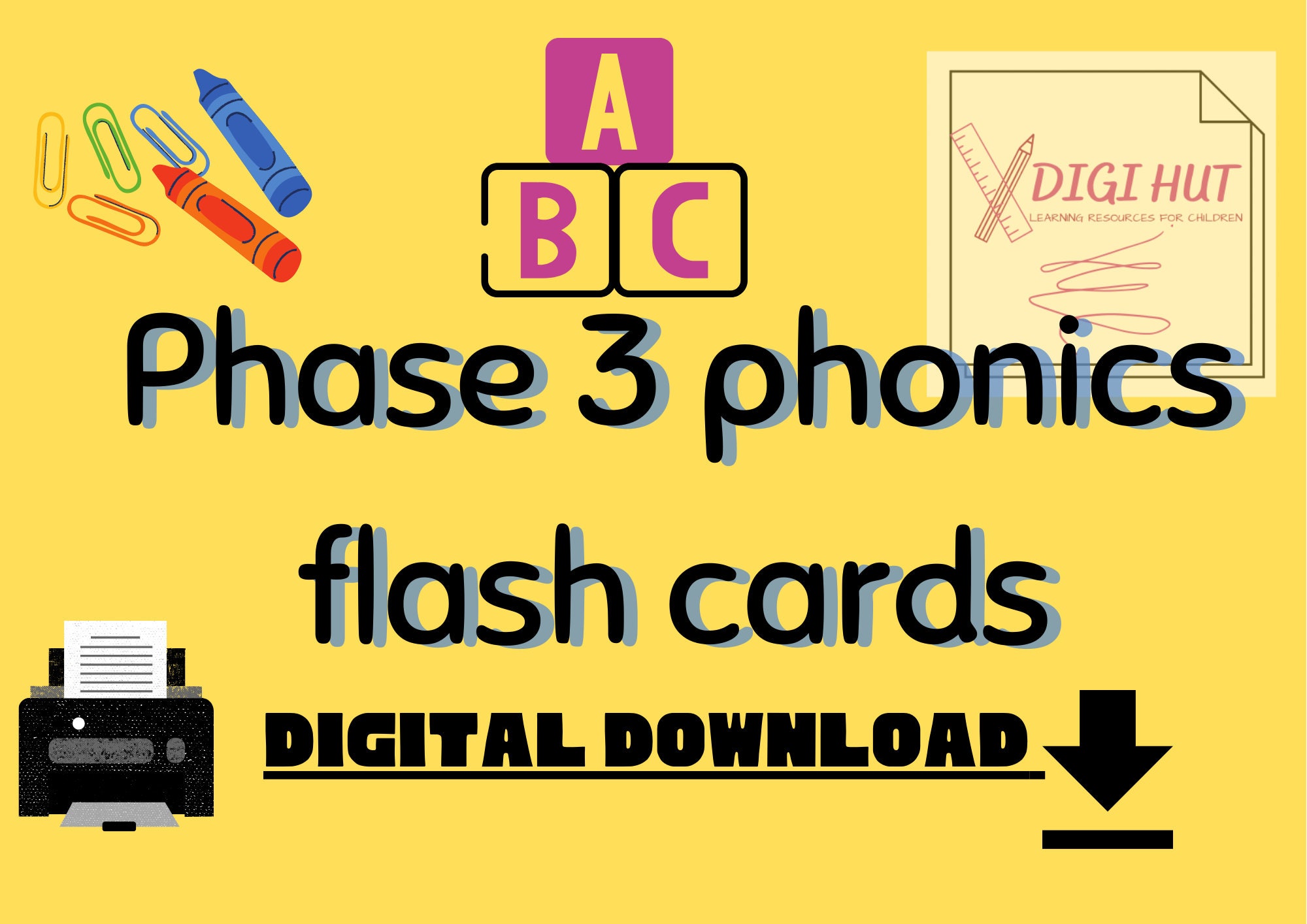 Phase 3 Phonics Flashcards Phonics flashcards for kids | Etsy