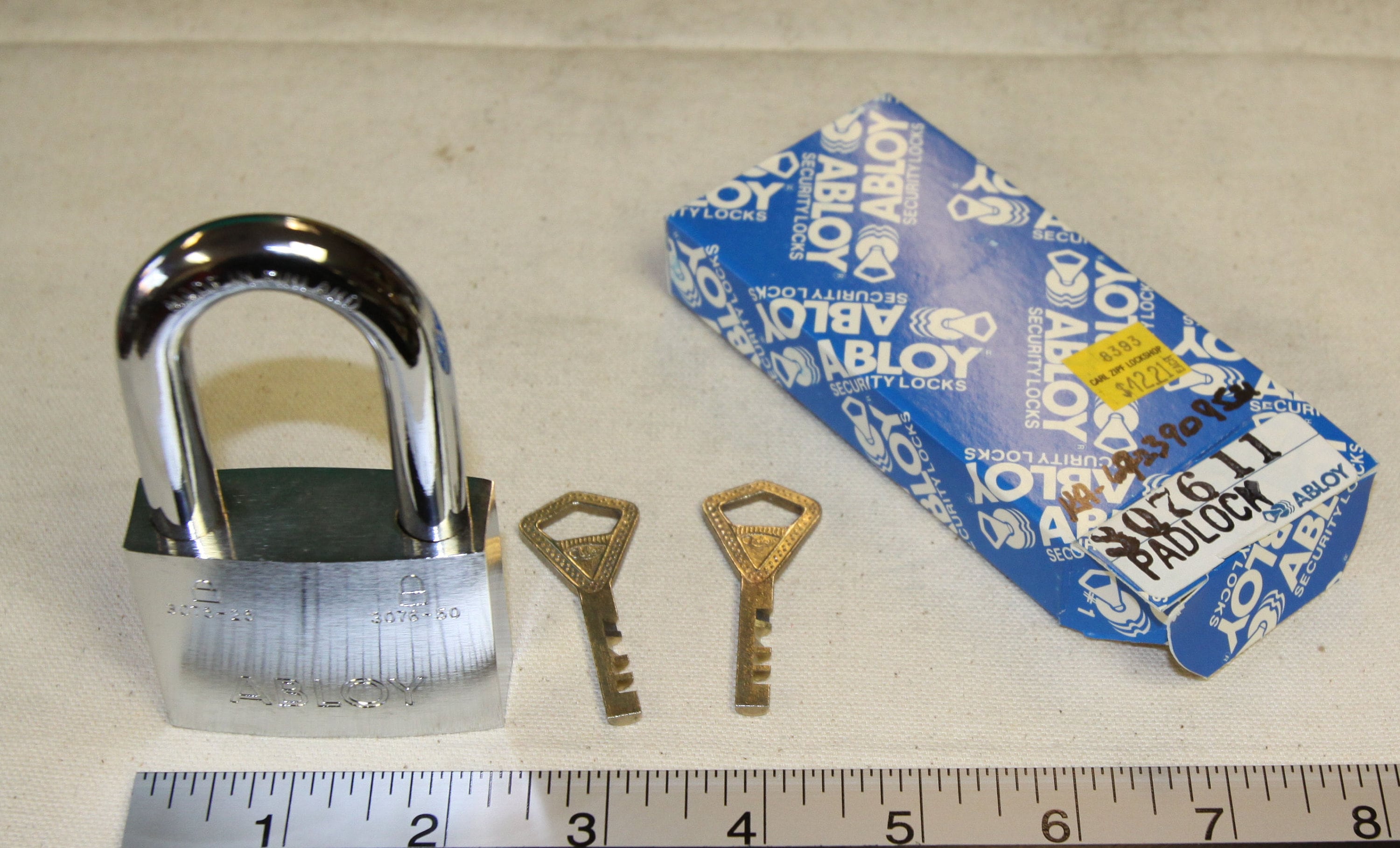Abloy 3076 Vintage Model Padlock With 2 Working Keys With Original Box ...