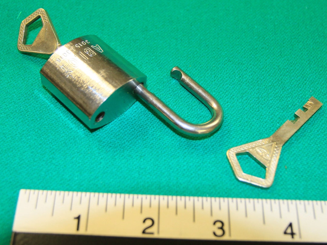 Abloy Vintage Model 3015 Mini Chrome Padlock With 2 Working Keys - Made ...