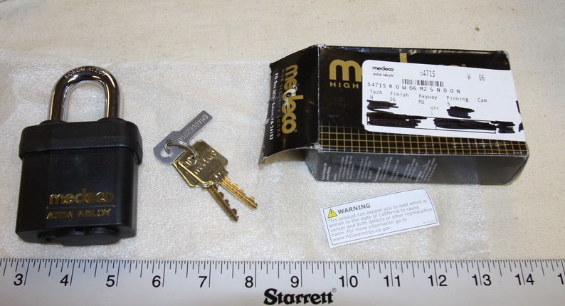 Medeco Assa Abloy Model 54715 Padlock With 2 Working Keys - New - Etsy