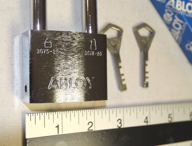 Abloy 3076 Vintage Model Padlock With 2 Working Keys With Original Box ...