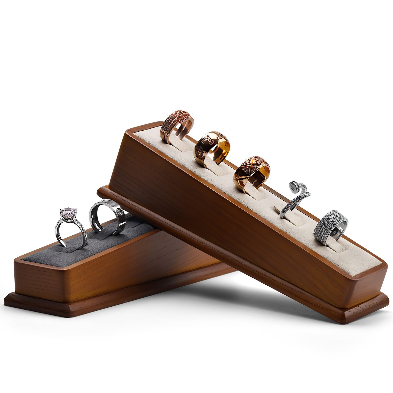 Velvet Ring Display Crafted From Wood Velvet Ring Stand - Etsy