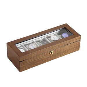 Wooden Watch Box That Holds up to 5 Watches Light and Dark - Etsy