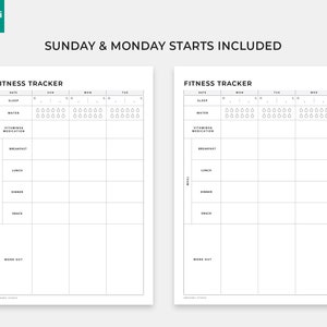 Fitness Planner Printable Workout Planner Worksheet PDF - Etsy