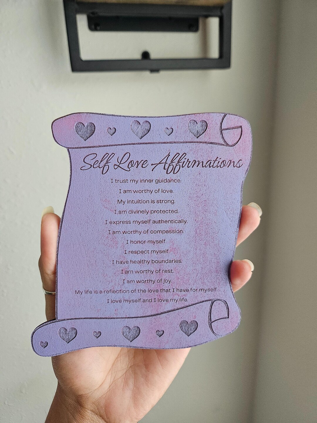 Customizable Self Love Affirmations Wall Decor - Etsy