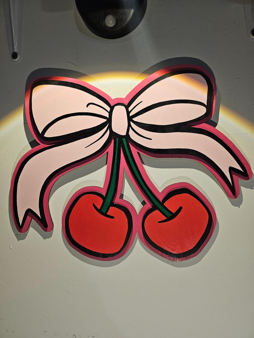 Cherry Bow Wall Decor | Wooden Wall Decor - Etsy
