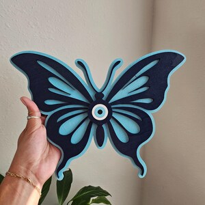 Butterfly Evil Eye Amulet Wall Decor (customizable) - Etsy