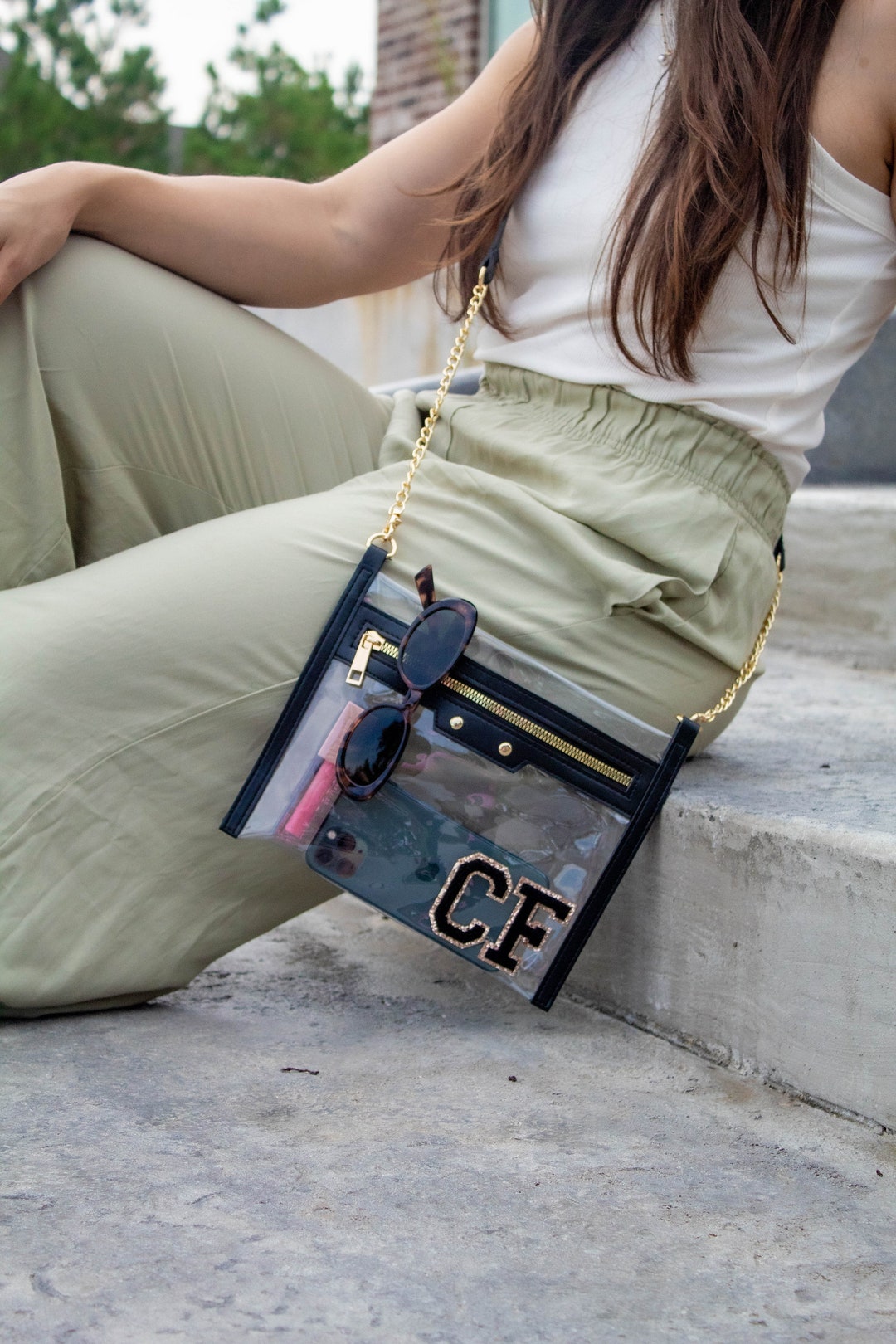 Stadium Bag Clear Concert Purse Personalized Crossbody - Etsy