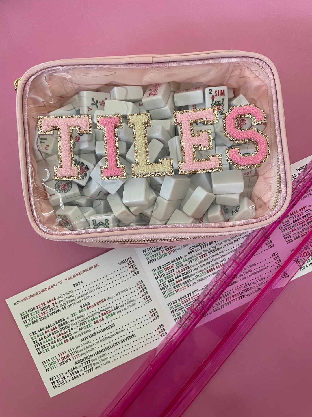 Mahjong Bag Tile Bag Personalized Game Bag Mahjong Bam Crak Dot Bag ...