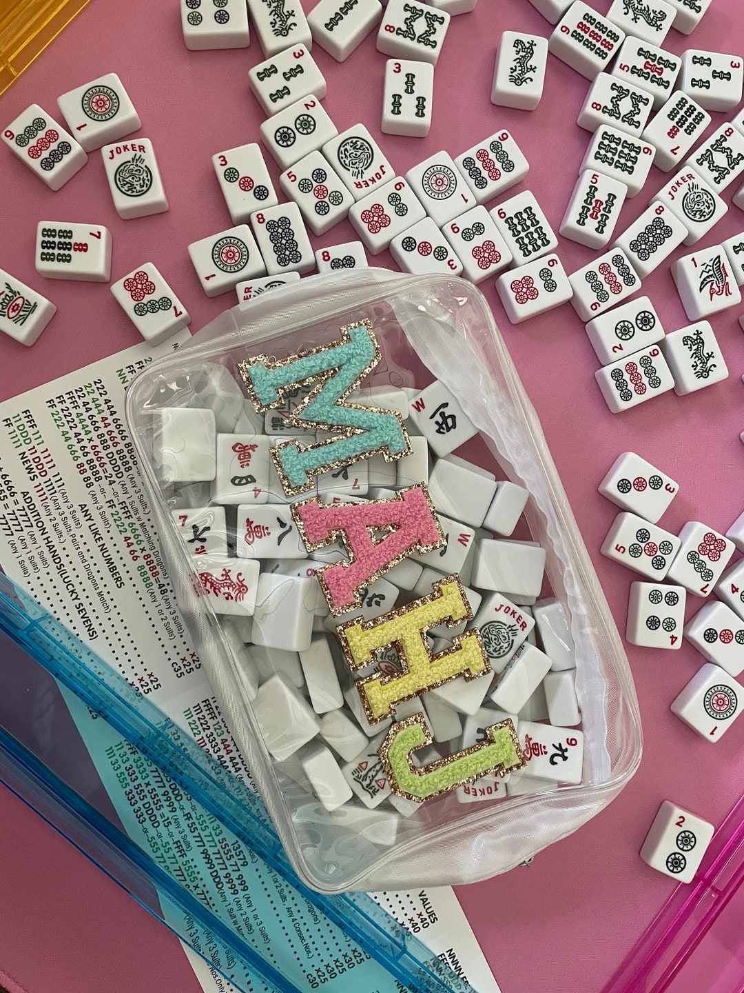 Mahjong Bag Tile Bag Personalized Game Bag Mahjong Bam Crak Dot Bag ...