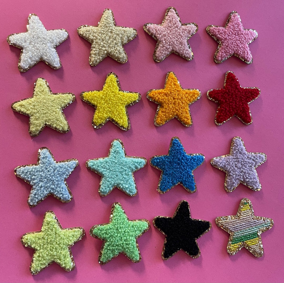 Adhesive Star Chenille Patches - Etsy