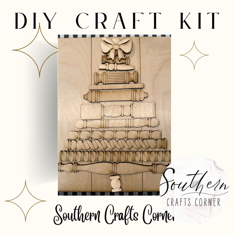 Spindle Christmas Tree Sign DIY - Etsy