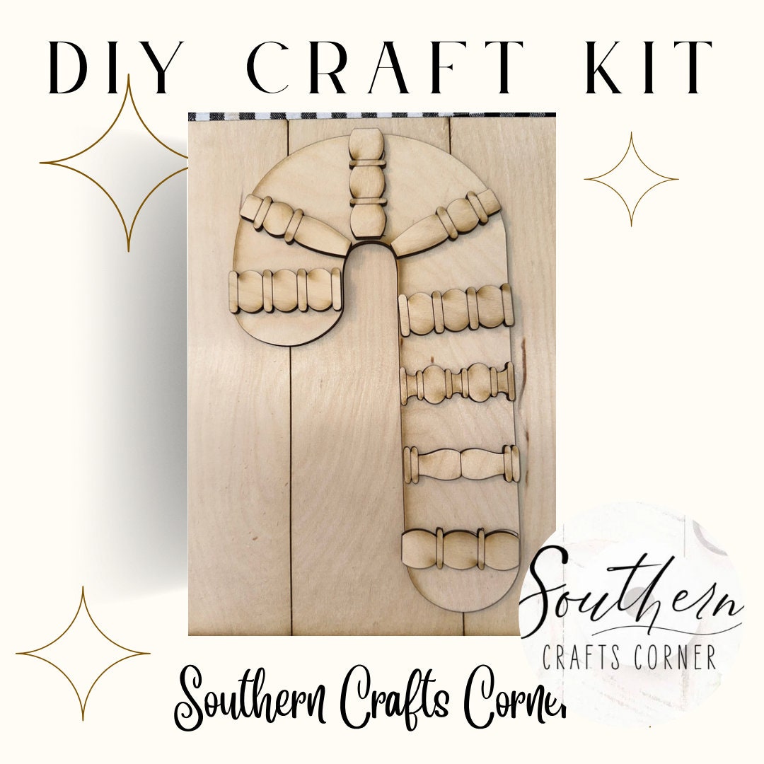 Spindle Candy Cane Sign DIY - Etsy