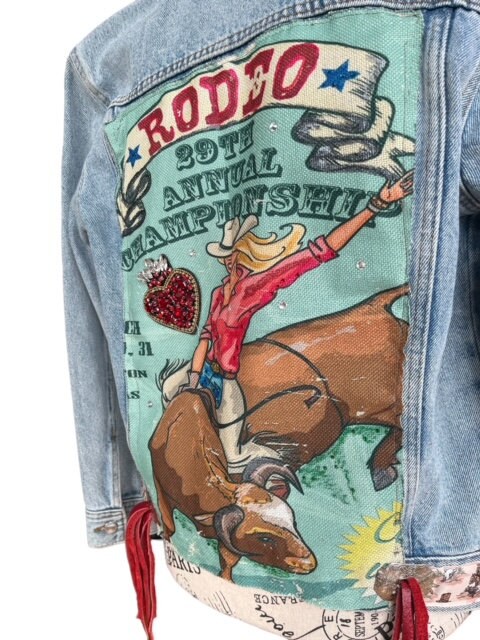Rodeo Queen up Cycled Western Cowgirl Jean Jacket - Etsy