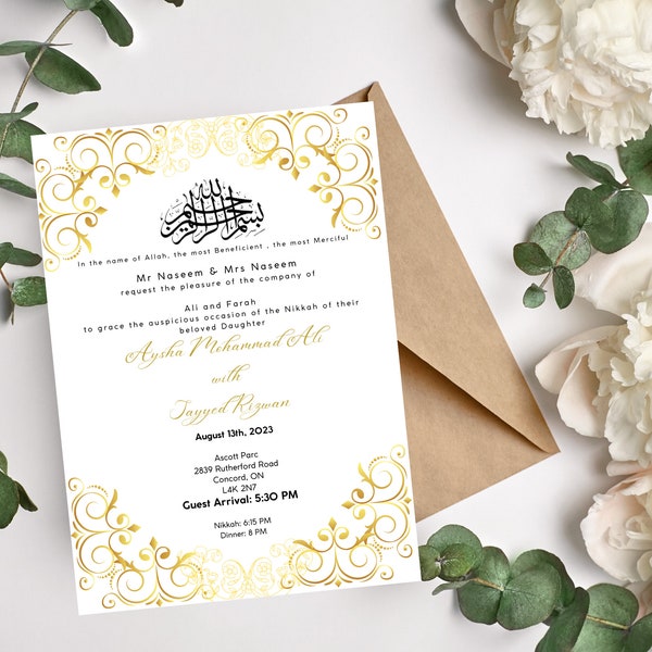 Nikah Wedding Invitation - Etsy