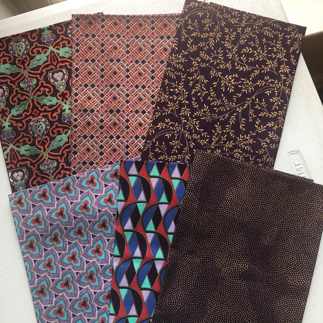 Boundless Fabrics by Craftsy 6 Decodent Fat Quarters Group 2 - Etsy