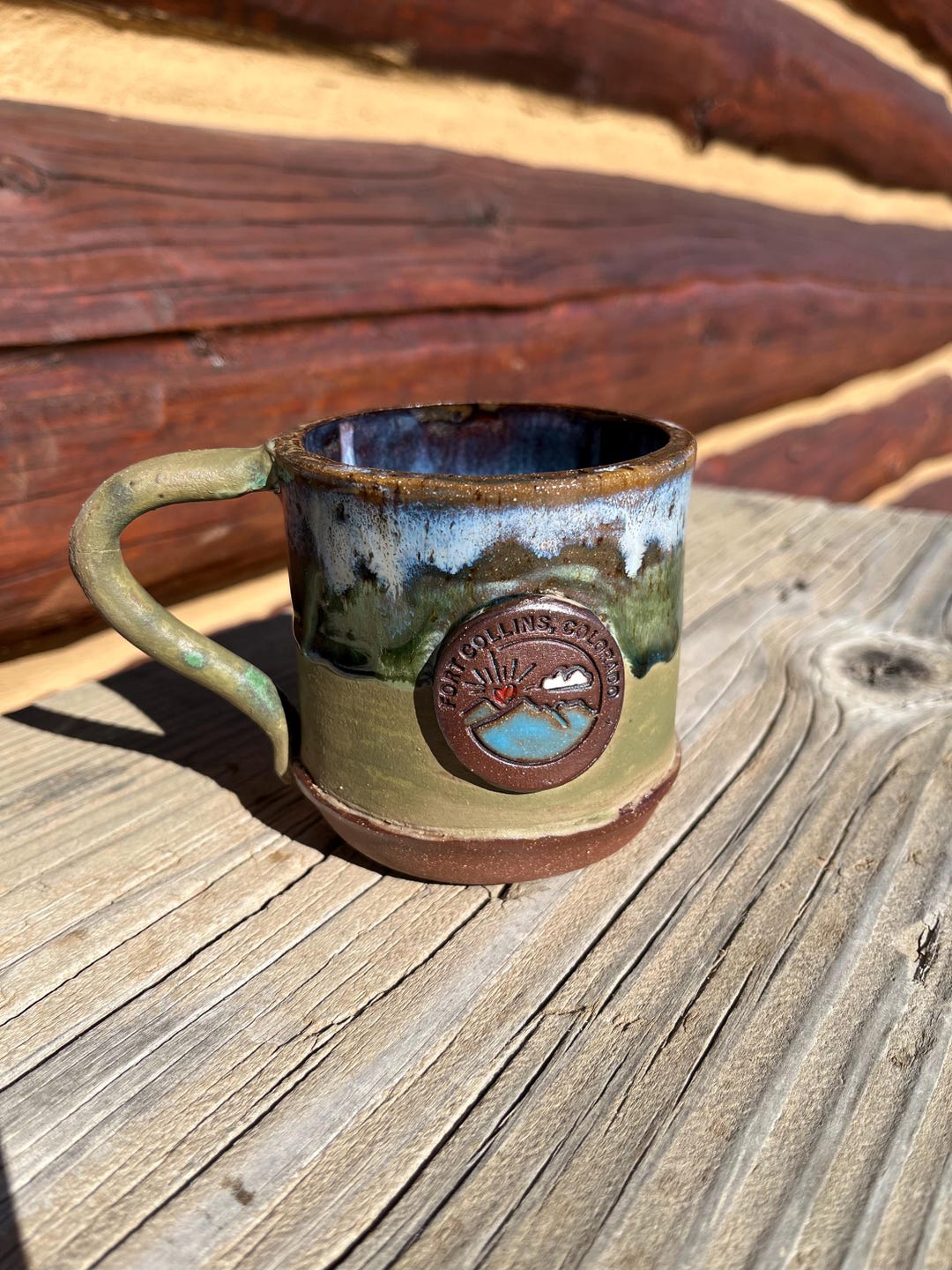 Handmade Fort Collins Colorado Mug: Mountain Sunrise Pottery, 8 Oz - Etsy
