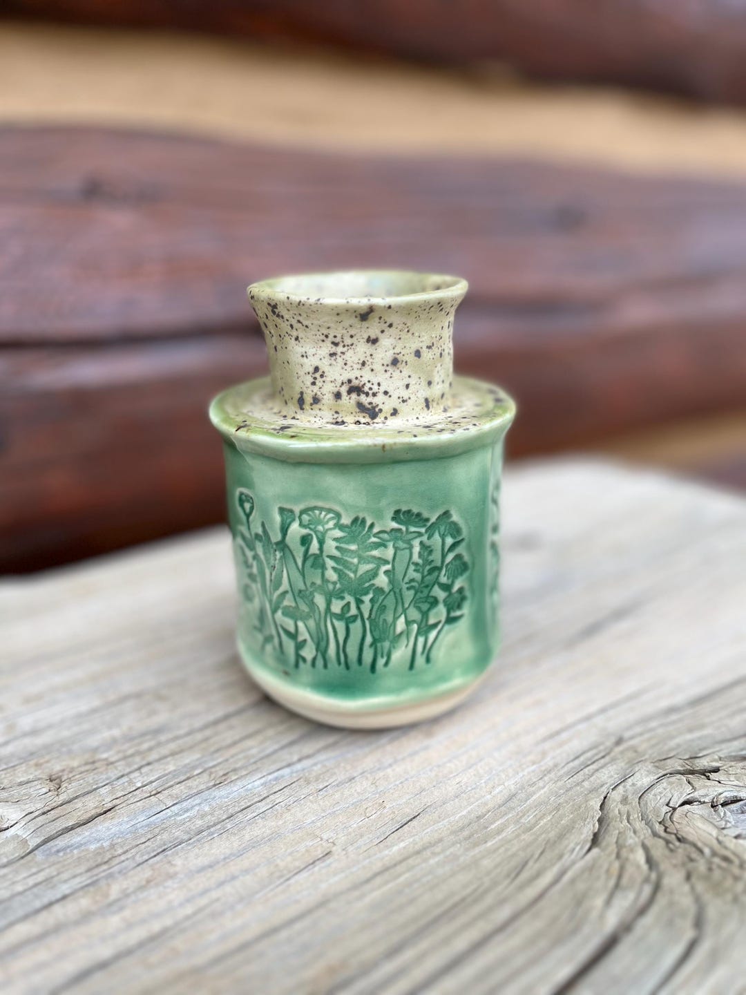 Wildflower Texture Handmade Ceramic Stoneware Small Vase/large Bud Vase ...
