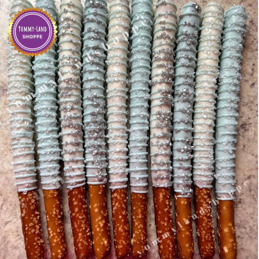 1 Dozen Gourmet Sprinkle Chocolate Covered Pretzel Rods Party Treats ...