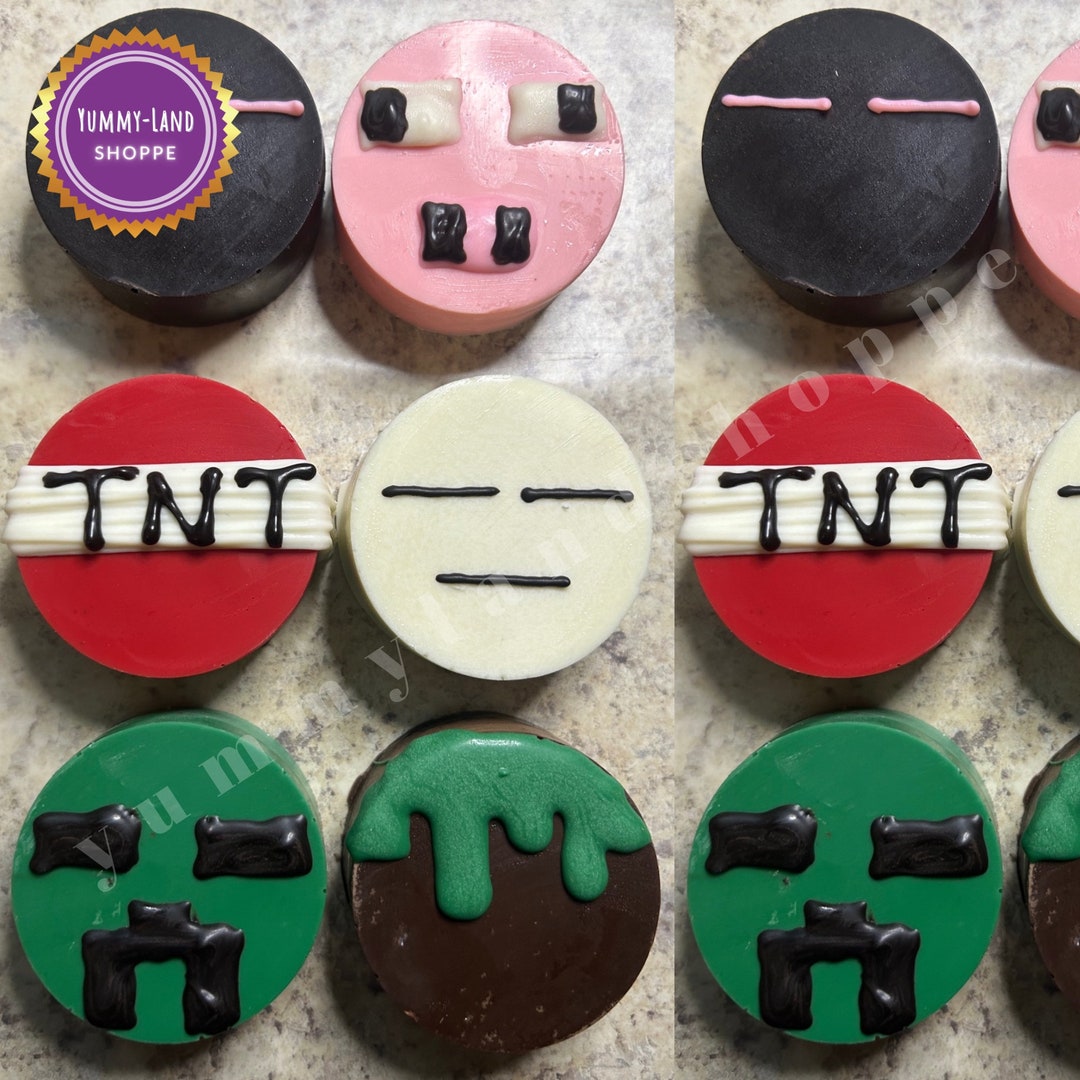 1 Dozen Minecraft Gourmet Chocolate Dipped Oreos Minecraft Party ...