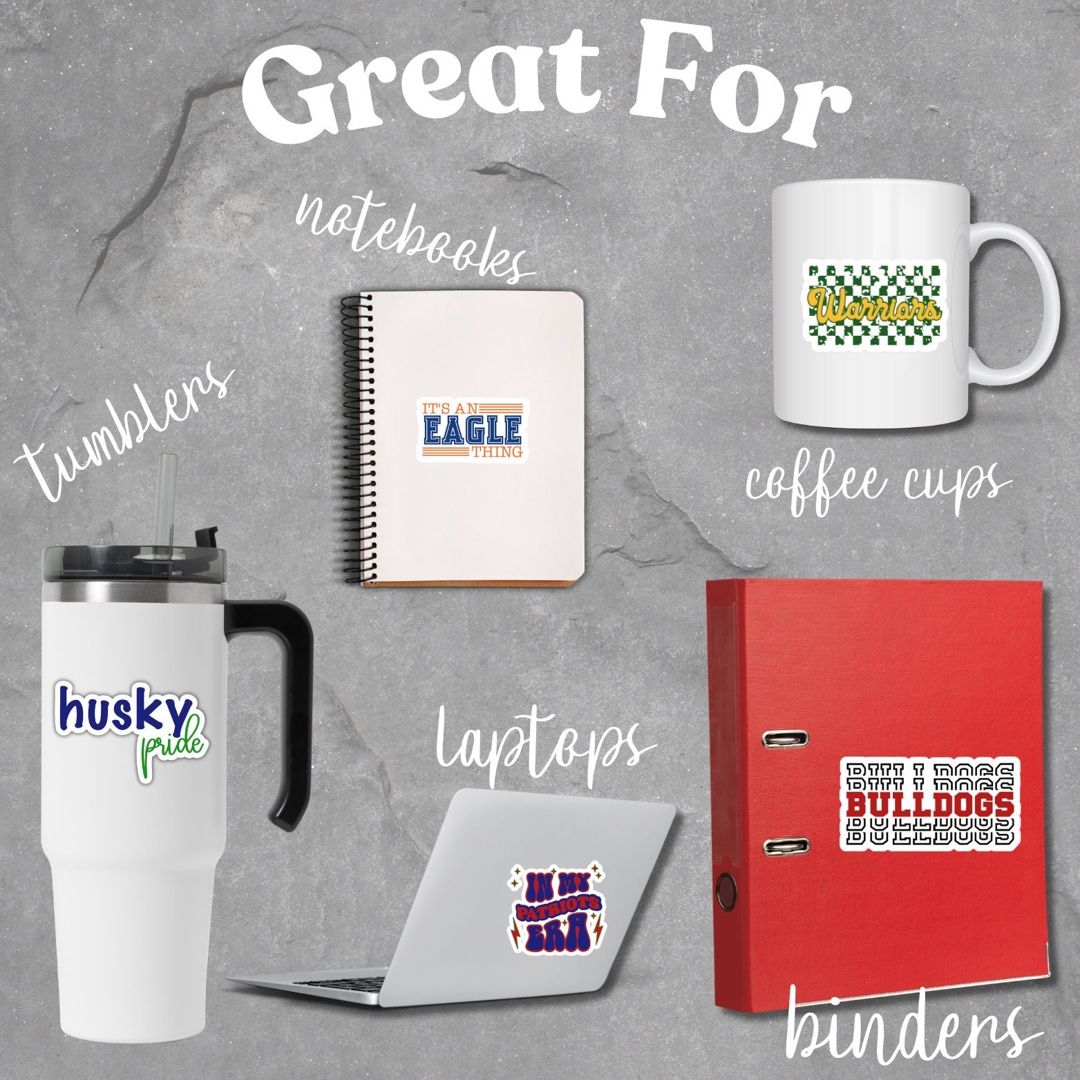 School Spirit Stickers|school Pride Stickers|custom School Stickers ...