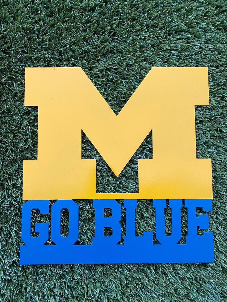 Michigan Wolverines Metal Wall Art - Etsy