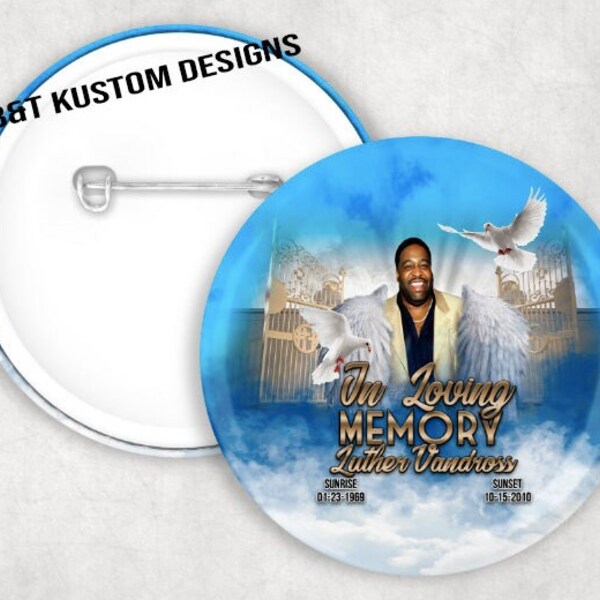 Funeral Buttons - Etsy