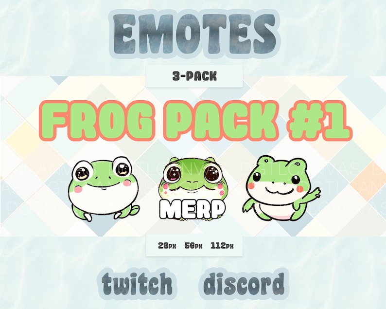 Kawaii Frosch Twitch Emote, Discord Emote, Anime, Emoji, Emote Pack ...