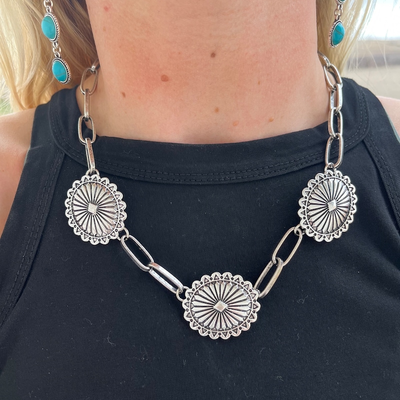 Concho Necklace - Etsy