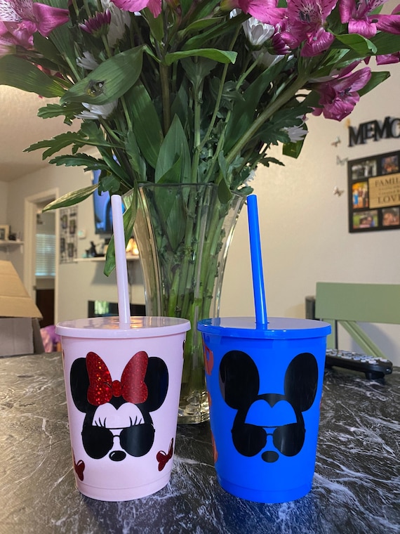 Personalized Cool Minnie Mouse Birthday 16oz Reusable Pink | Etsy