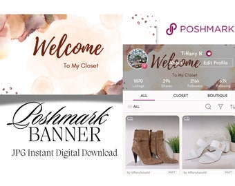 Poshmark Banner, Welcome to My Closet, Digital Download // Poshmark ...