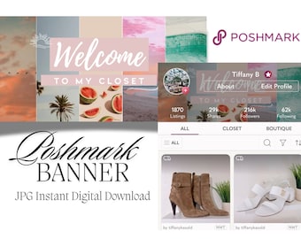 Poshmark Banner, Welcome to My Closet, Digital Download // Poshmark ...