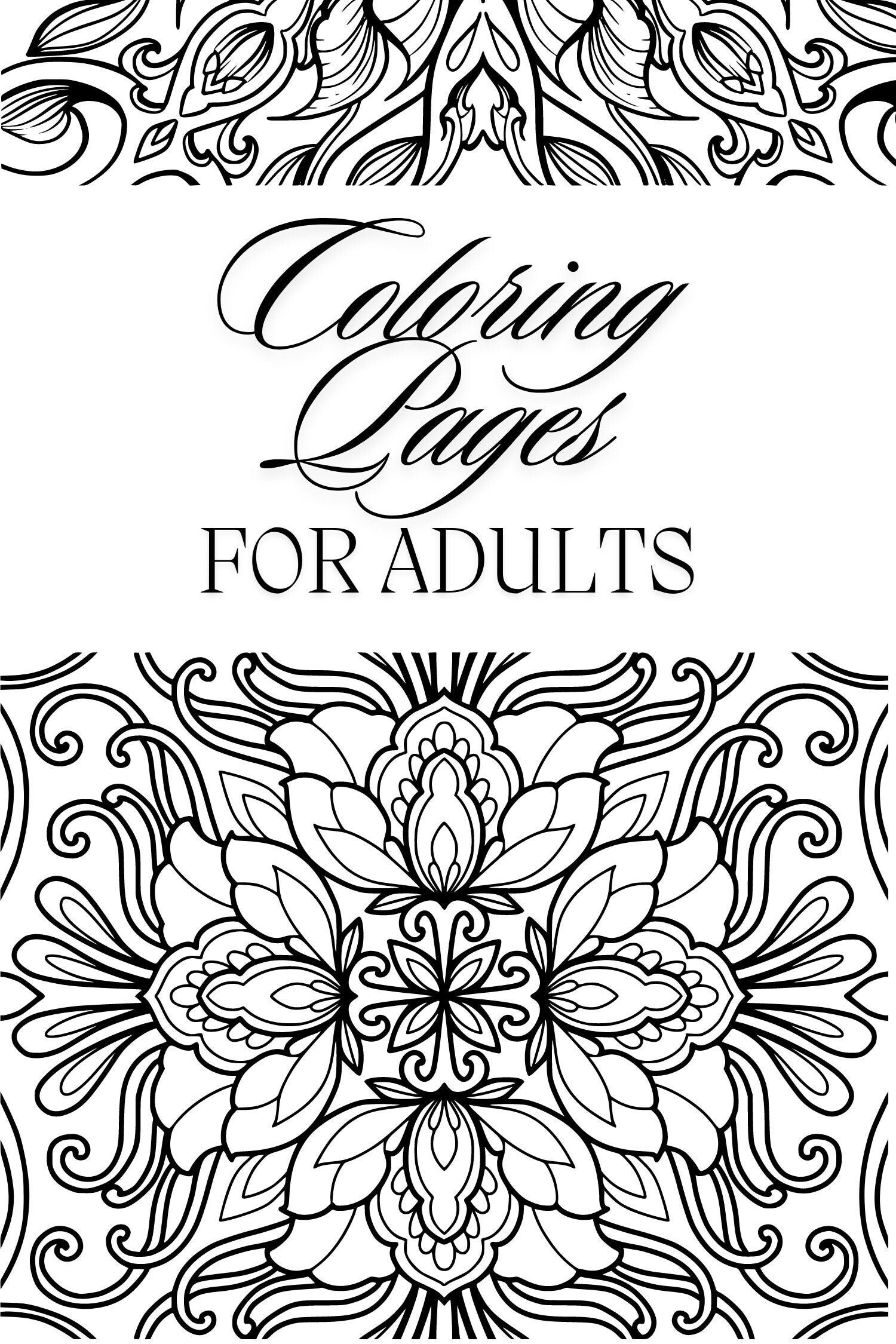 100 Printable Coloring Pages of Intricate Detail - Floral and Abstract ...