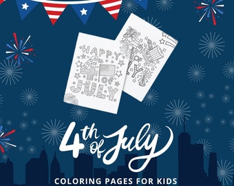 Fourth of July Coloring Pages, Printable, Downloadable - Etsy