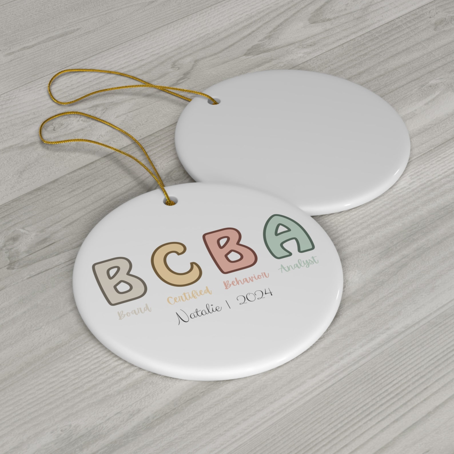 BCBA Ornament With Name & Date, Custom Graduation Gift for Behavior ...