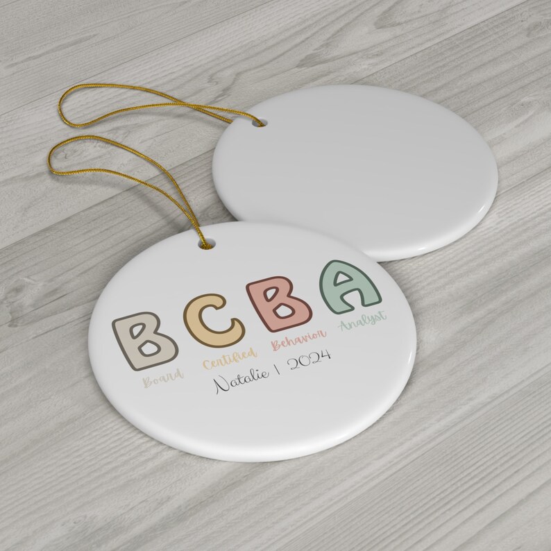 BCBA Ornament With Name & Date, Custom Graduation Gift for Behavior ...
