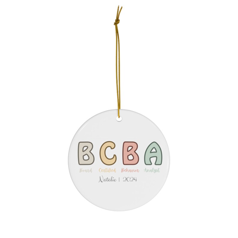 BCBA Ornament With Name & Date, Custom Graduation Gift for Behavior ...
