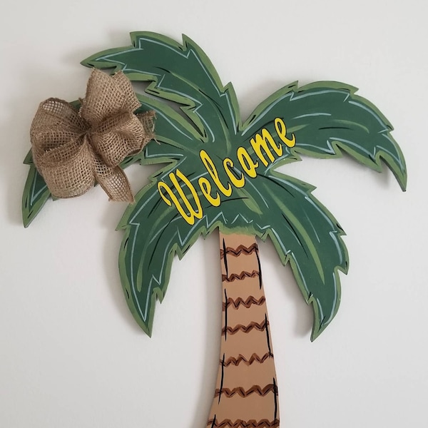 Palm Tree Welcome - Etsy