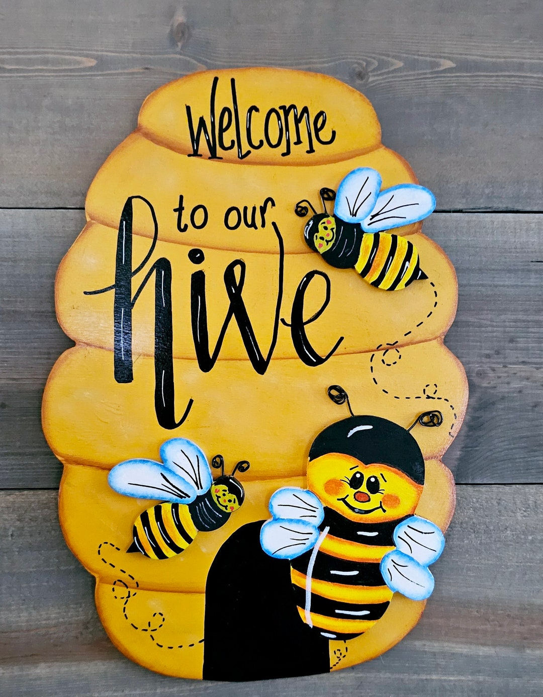 3 D Bee Door Hanger - Etsy