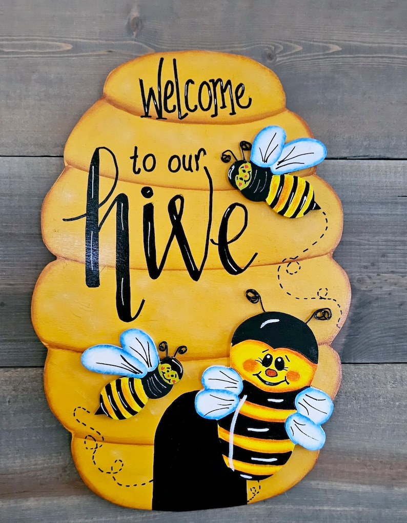 3 D Bee Door Hanger - Etsy