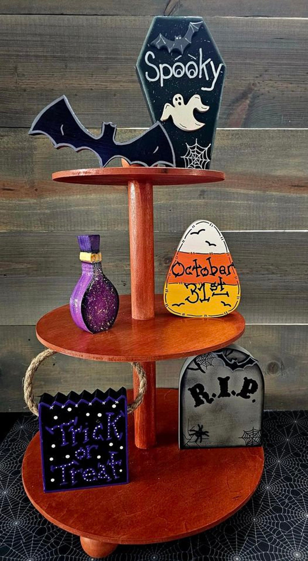 6 Piece Halloween Tier Tray Set - Etsy