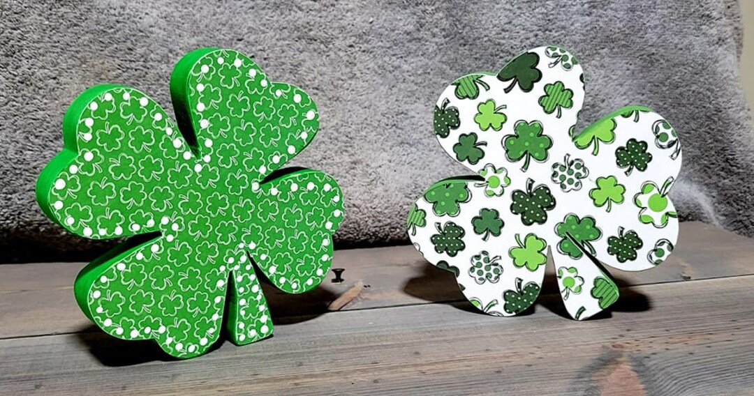 Chunky Shamrock Shelf Sitters Set of 2 - Etsy