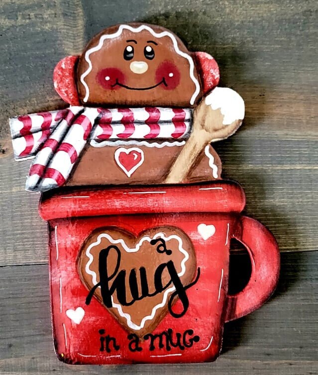 Gingerbread Man Hug in A Mug Christmas Ornament - Etsy
