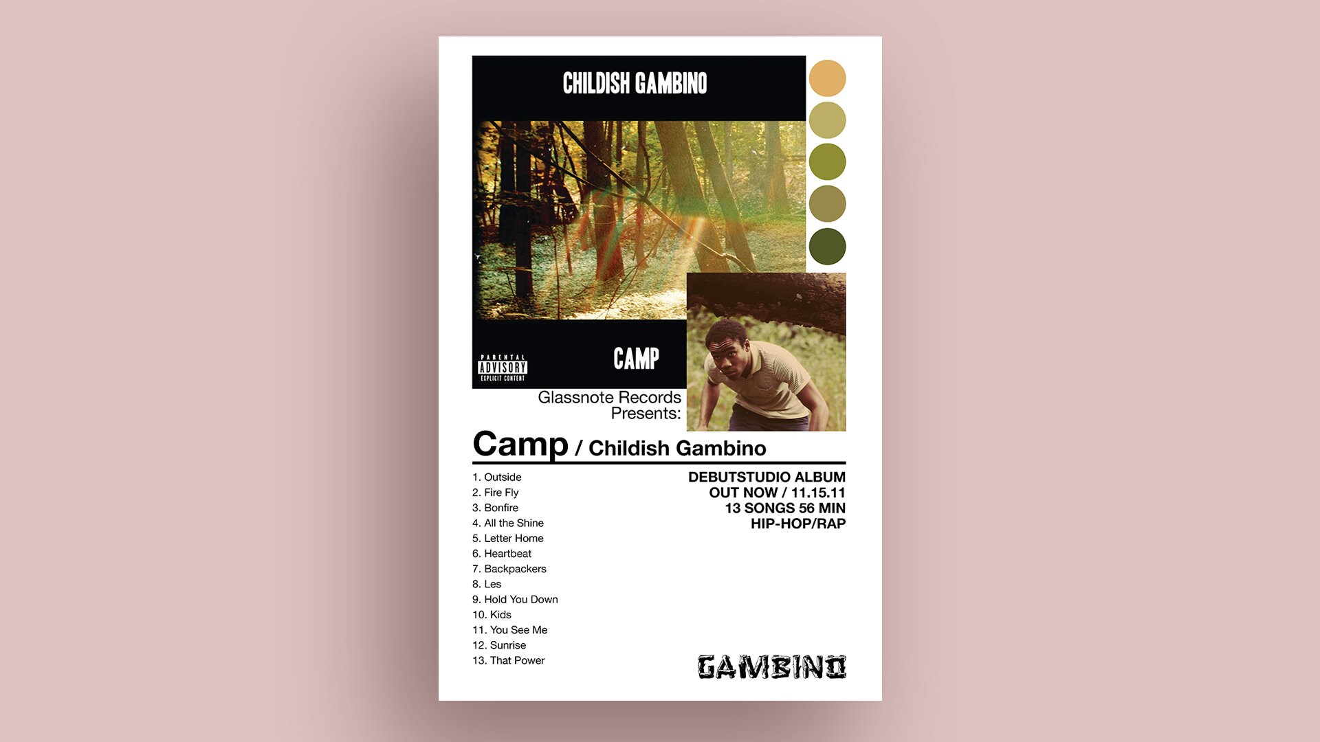 Childish Gambino Camp Poster