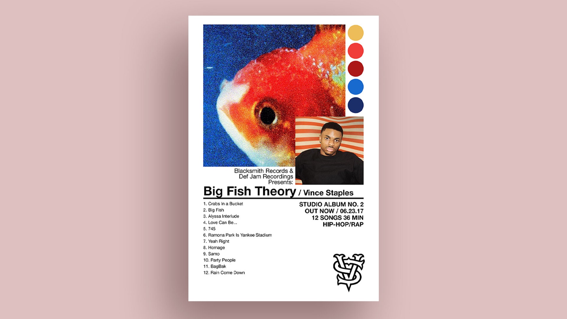 Vince Staples Big Fish Theory Poster Vince Staples Print - Etsy